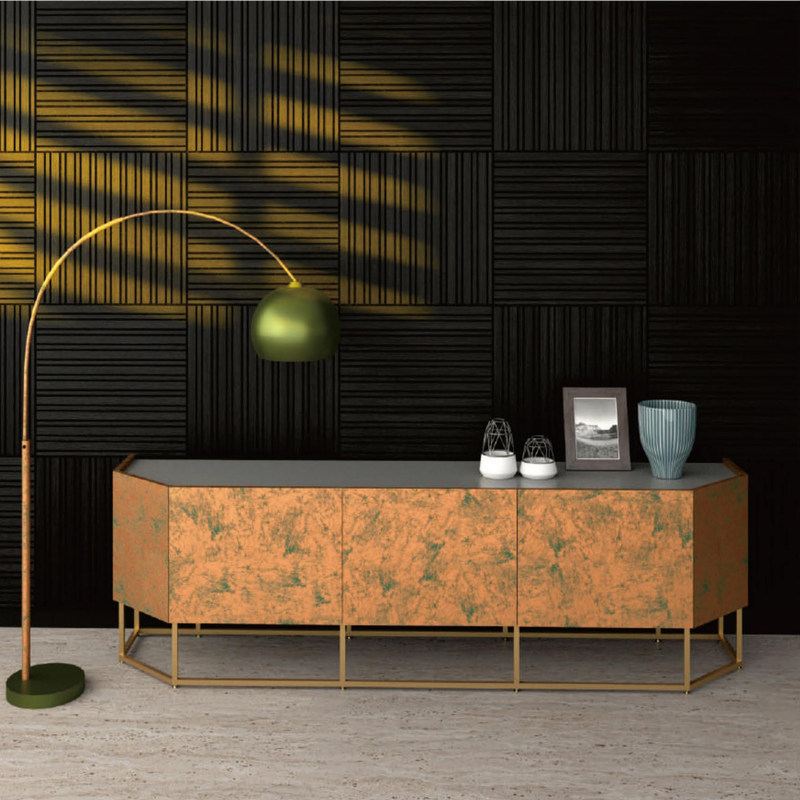 Large and Small Wooden Veneer Slat Width Acoustic Slat Panels from ...